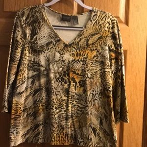 Chico's | Tops | Chicos Animal Print Top | Poshmark